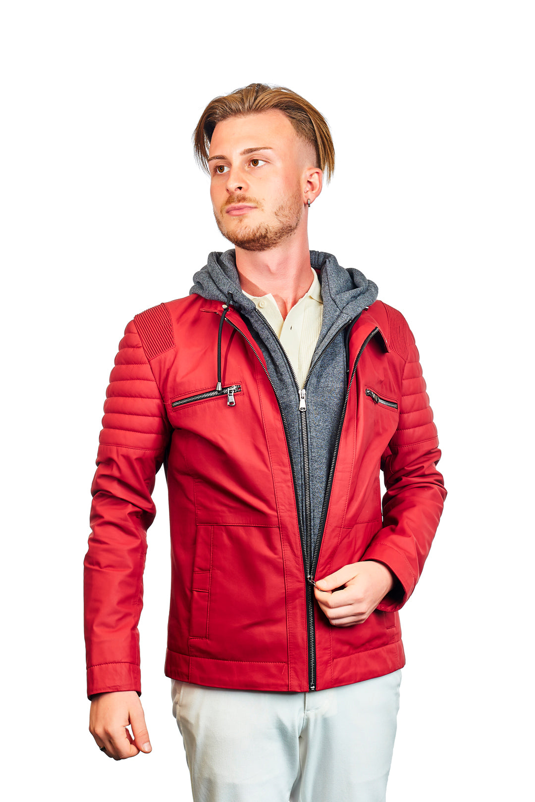 Argus Removable Hooded Leather Jacket